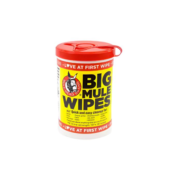 Big Mule Degreasing & Cleaning Wipes | 72 Wipes | 6 Pack