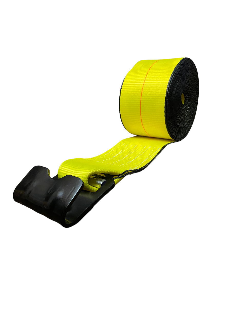 4" WINCH LOAD STRAP w/ FLAT HOOK | RatchetStrap.com