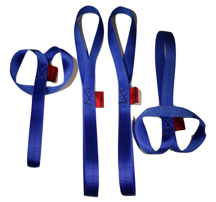 QTY (4) - 1 inch X 18 inch Blue Soft Loop Handlebar Tie Down Straps ...