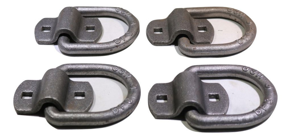 QTY 4 - 1/2" Forged D Ring w/Bracket - 4,000 lb. – RatchetStrap.Com
